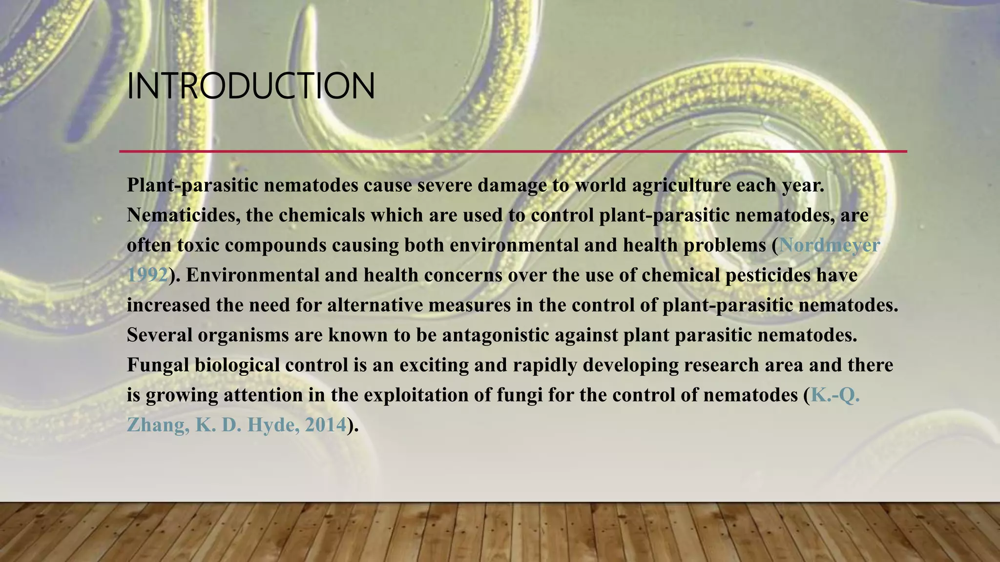 Biological Control of nematodes by fungus | PPTX