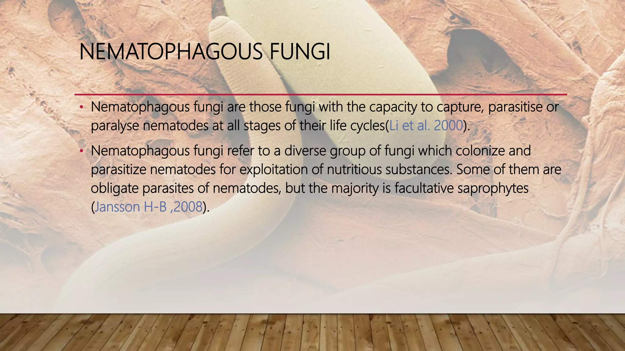 Biological Control of nematodes by fungus | PPTX
