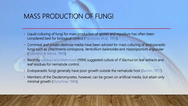 Biological Control of nematodes by fungus | PPTX