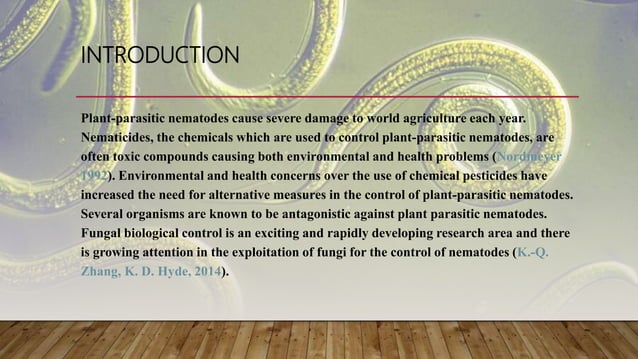 Biological Control of nematodes by fungus | PPTX