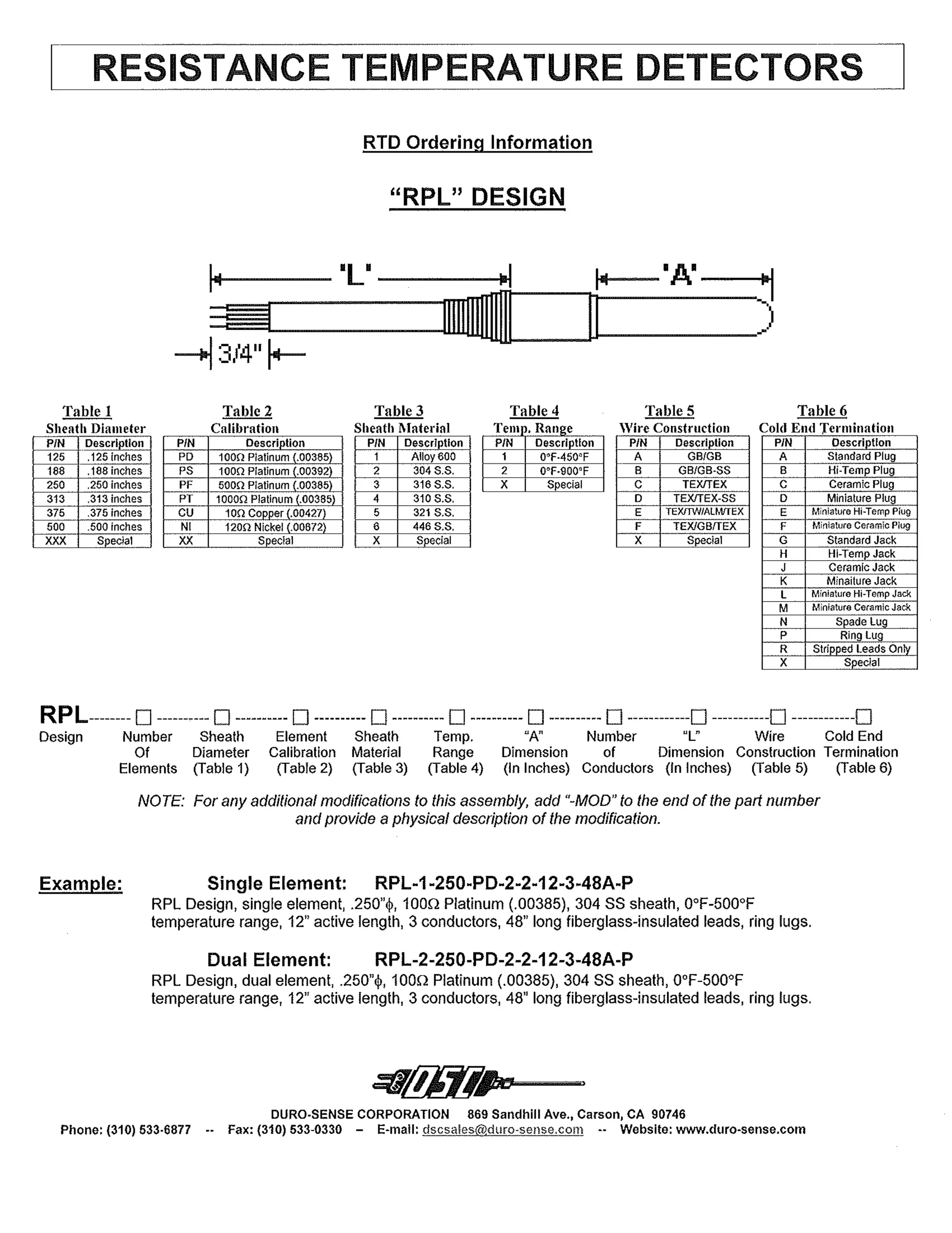 Duro-Sense RTD Catalog | PDF