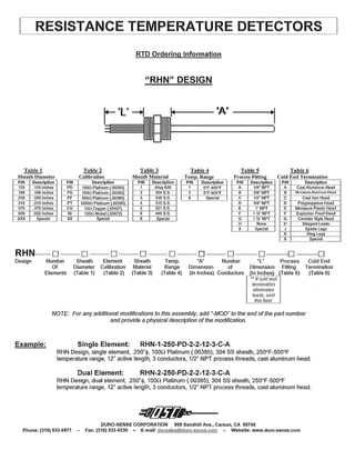 Duro-Sense RTD Catalog | PDF
