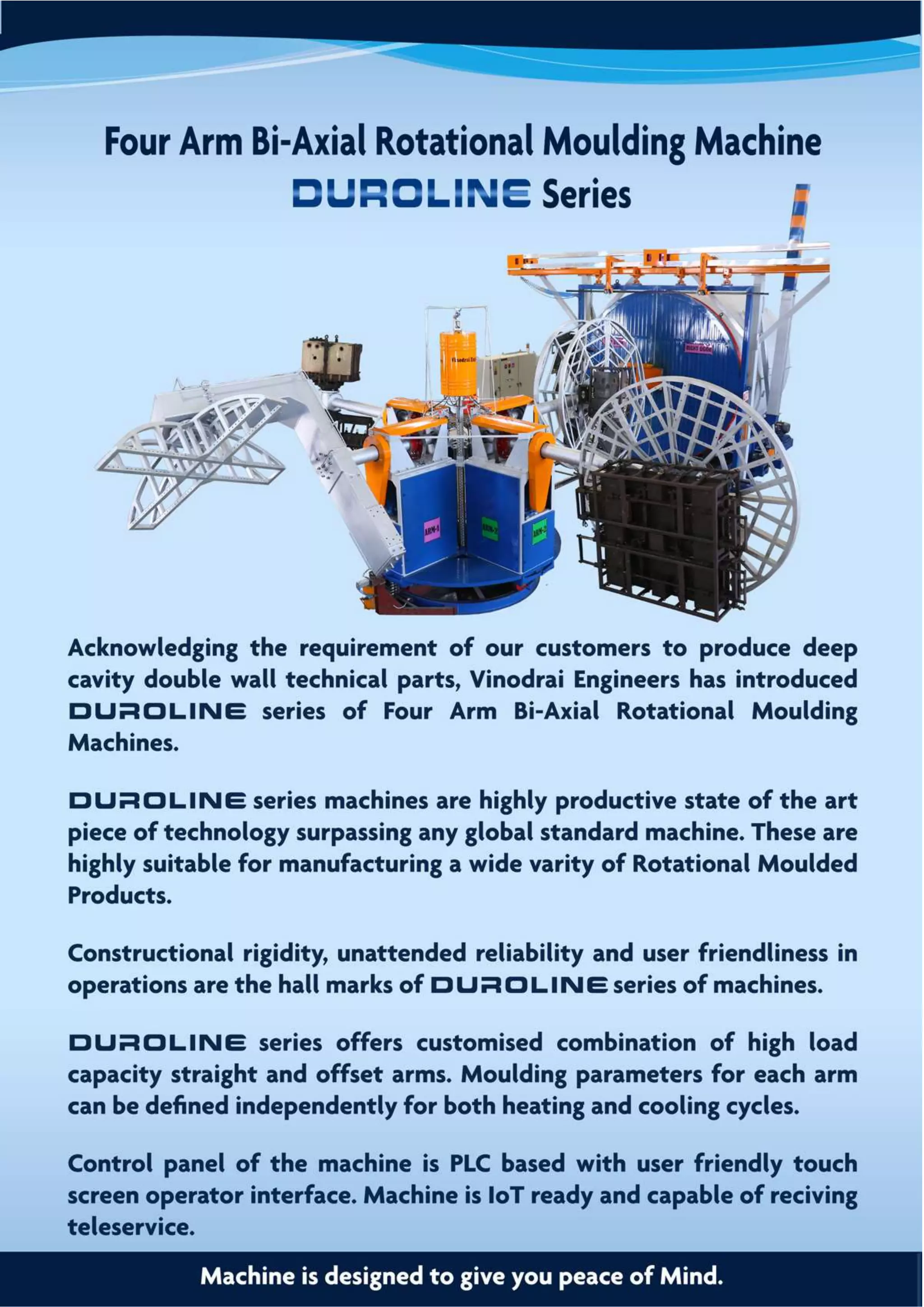 Duroline Range of Rotational Moulding Machine from Vinodrai Engineers | PDF