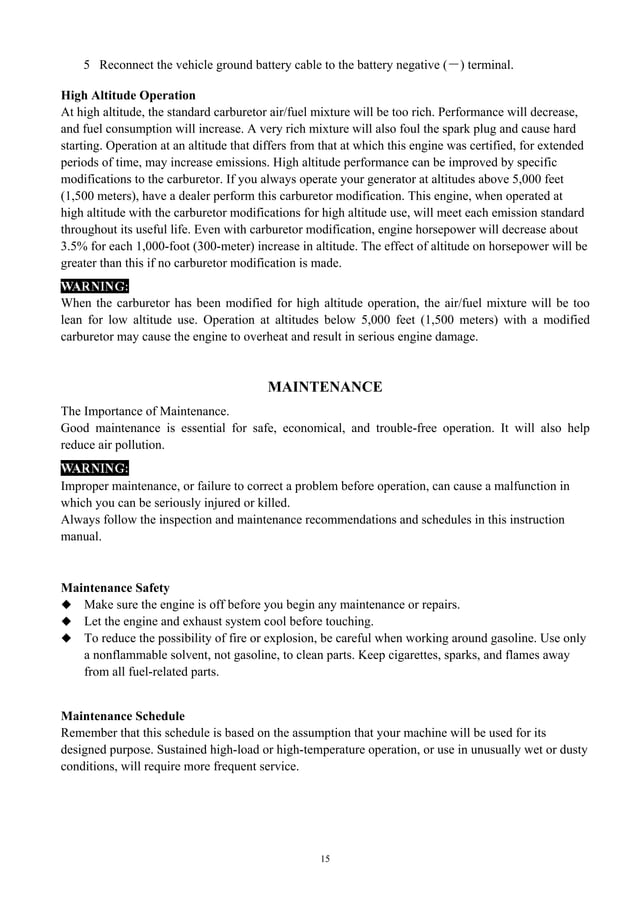 DuroMax XP10000E Generator Owners Manual | PDF