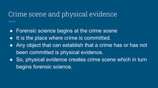 CRIME SCENE MANAGEMENT | PPTX