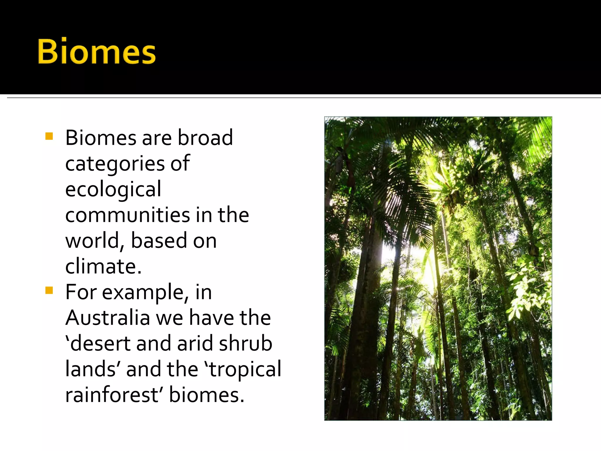 Habitats, Environment and Survival | PPT