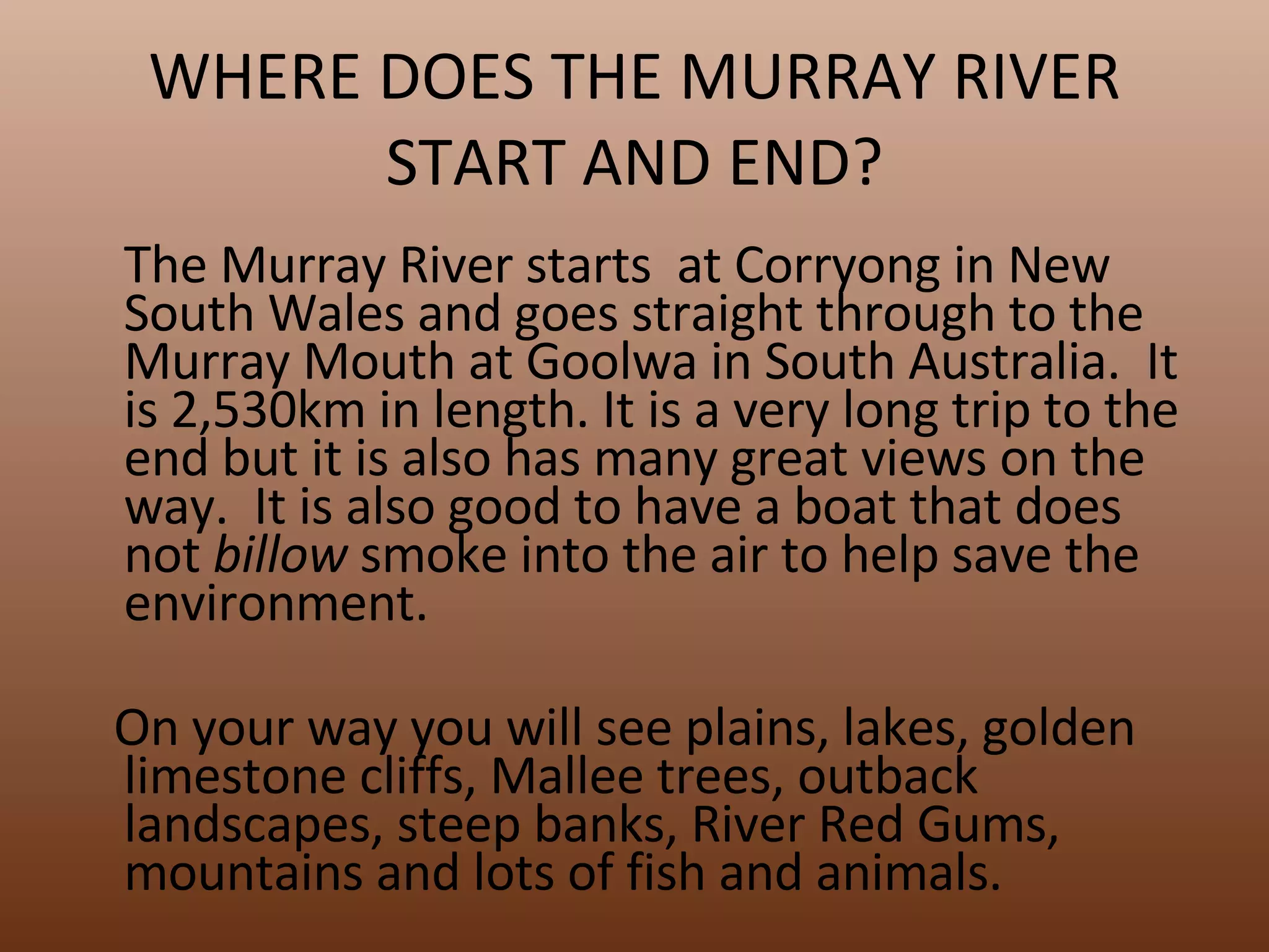The Murray River | PPT