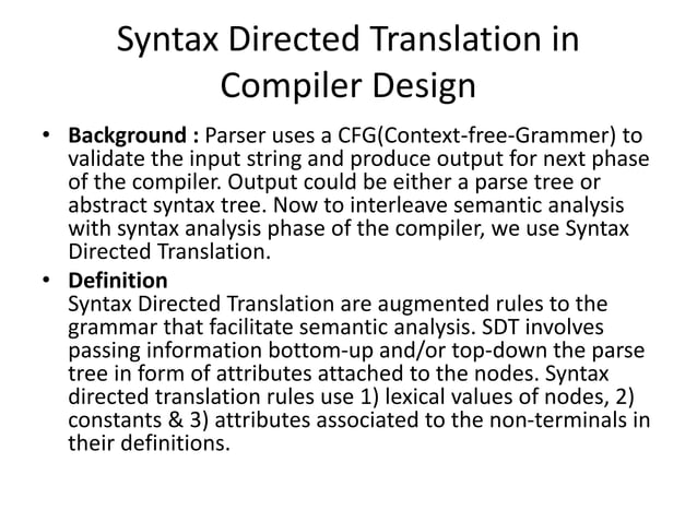 Compiler design Project | PPTX | Programming Languages | Computing
