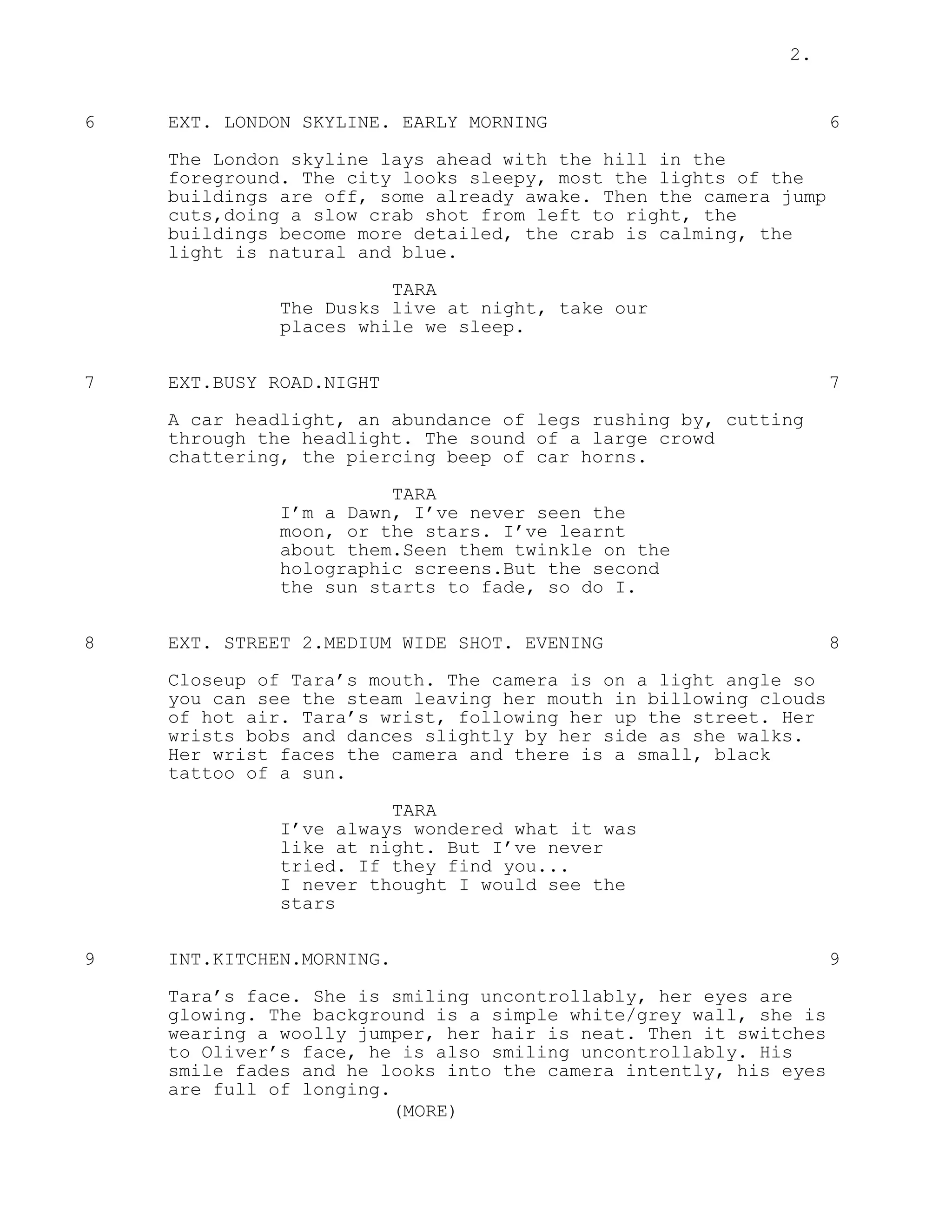 Ella Sanderson's AS opening Sequence script: Dusk dawn (working title) | PDF | Drama | Genres