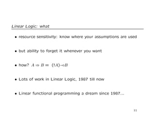 Linear Functional Programming | PPT