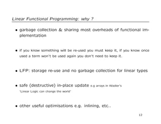 Linear Functional Programming | PPT