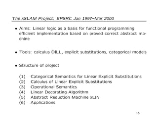 Linear Functional Programming | PPT