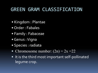 Dus characterization of mungbean/ green gram Vigna radiata | PPTX