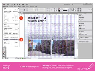 DUSPviz2012 InDesign | PPT