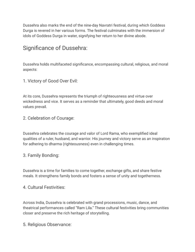 Dussehra/Vijaydashami 2023 | PDF