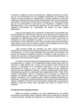 Dussel nuevos alfabetismos | PDF