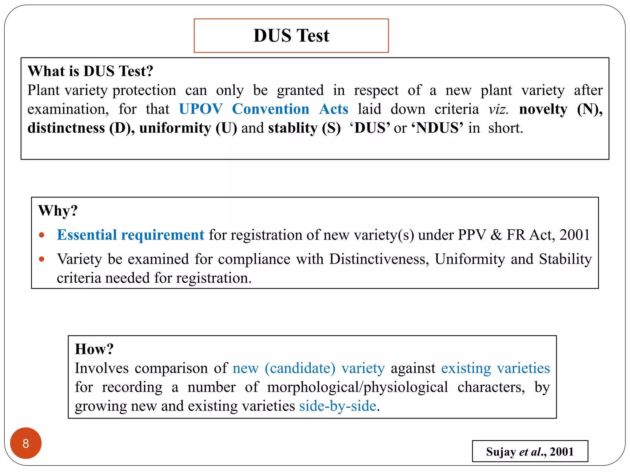 DUS Test Guidelines for Maize | PPTX