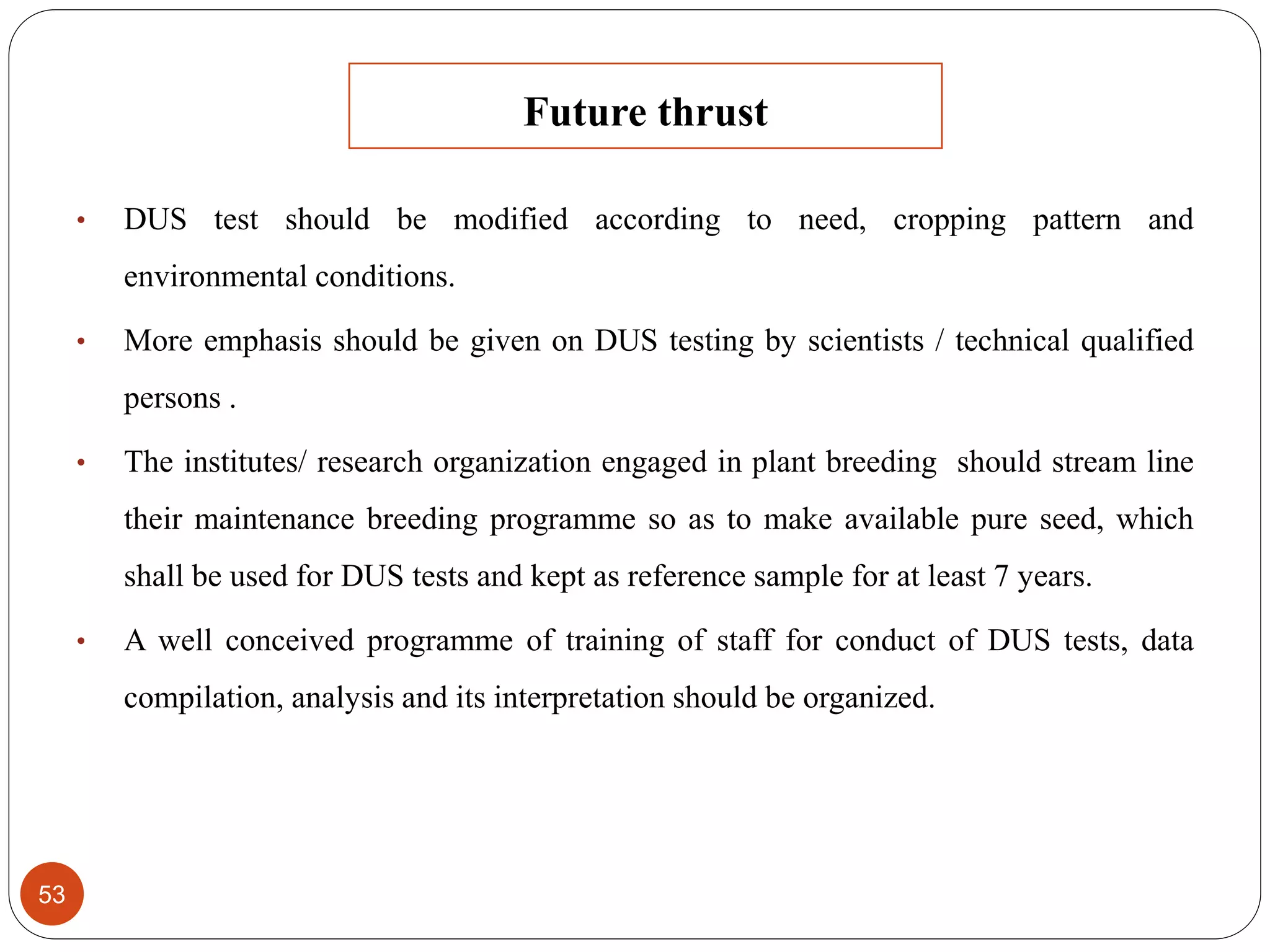 DUS Test Guidelines for Maize | PPTX