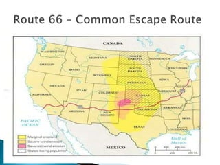 Dust Bowl Migration Routes