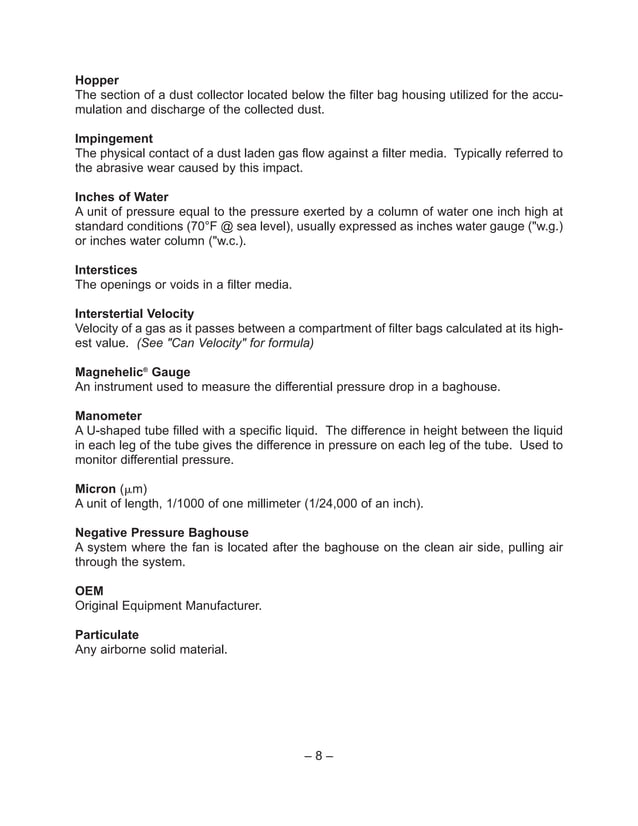 Dust collection maintenance | PDF