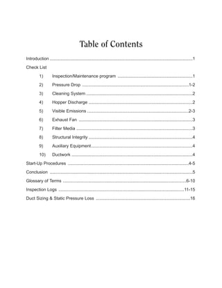 Dust collection maintenance | PDF