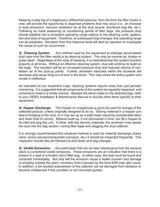 Dust collection maintenance | PDF