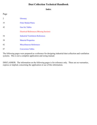Dust collection technical handbook | PDF