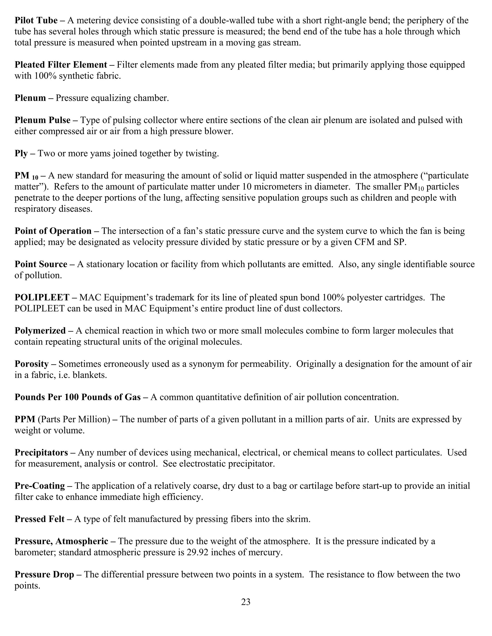 Dust collection technical handbook | PDF