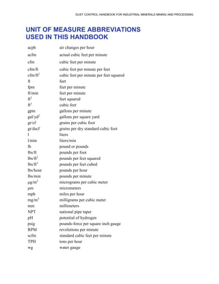 Dust Control Handbook for Industrial Minerals Mining and Processing.pdf ...