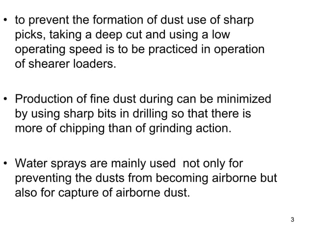 Dust control measures | PPT | Lung and Respiratory Health | Diseases ...