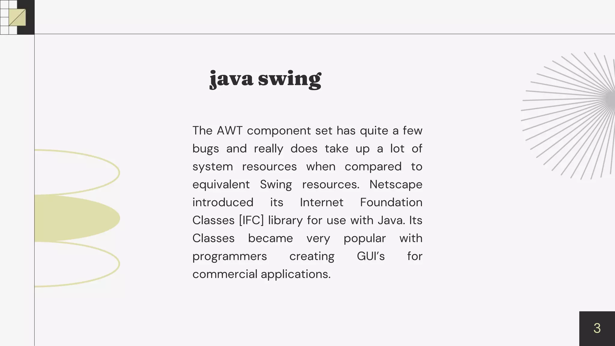 Swing components | PPTX | Programming Languages | Computing