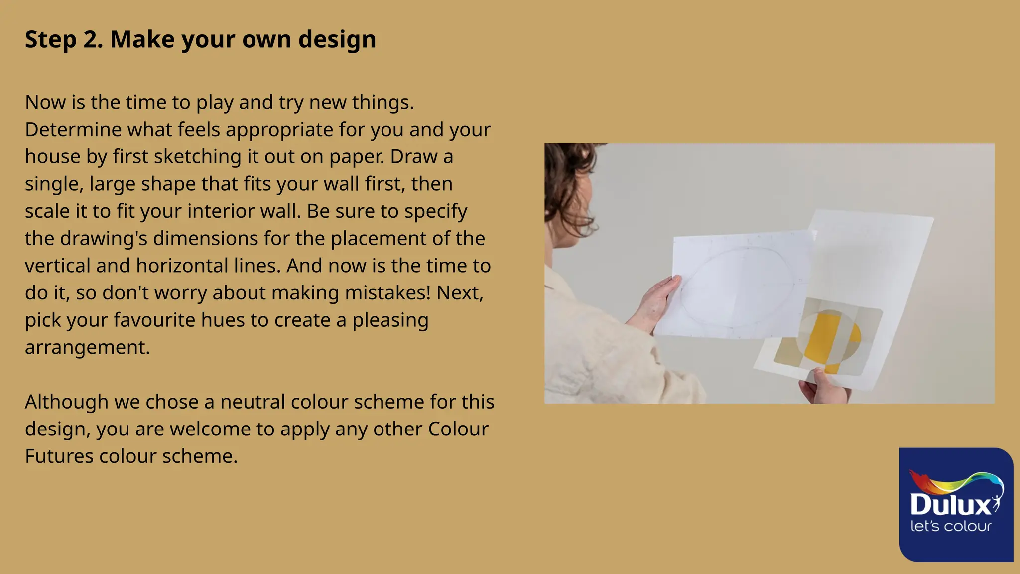 How to confidently paint a freeform shape with Dulux Colour of the Year ...