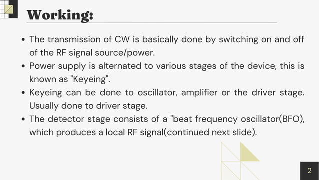 A simple CW transmitter and reciever | PDF