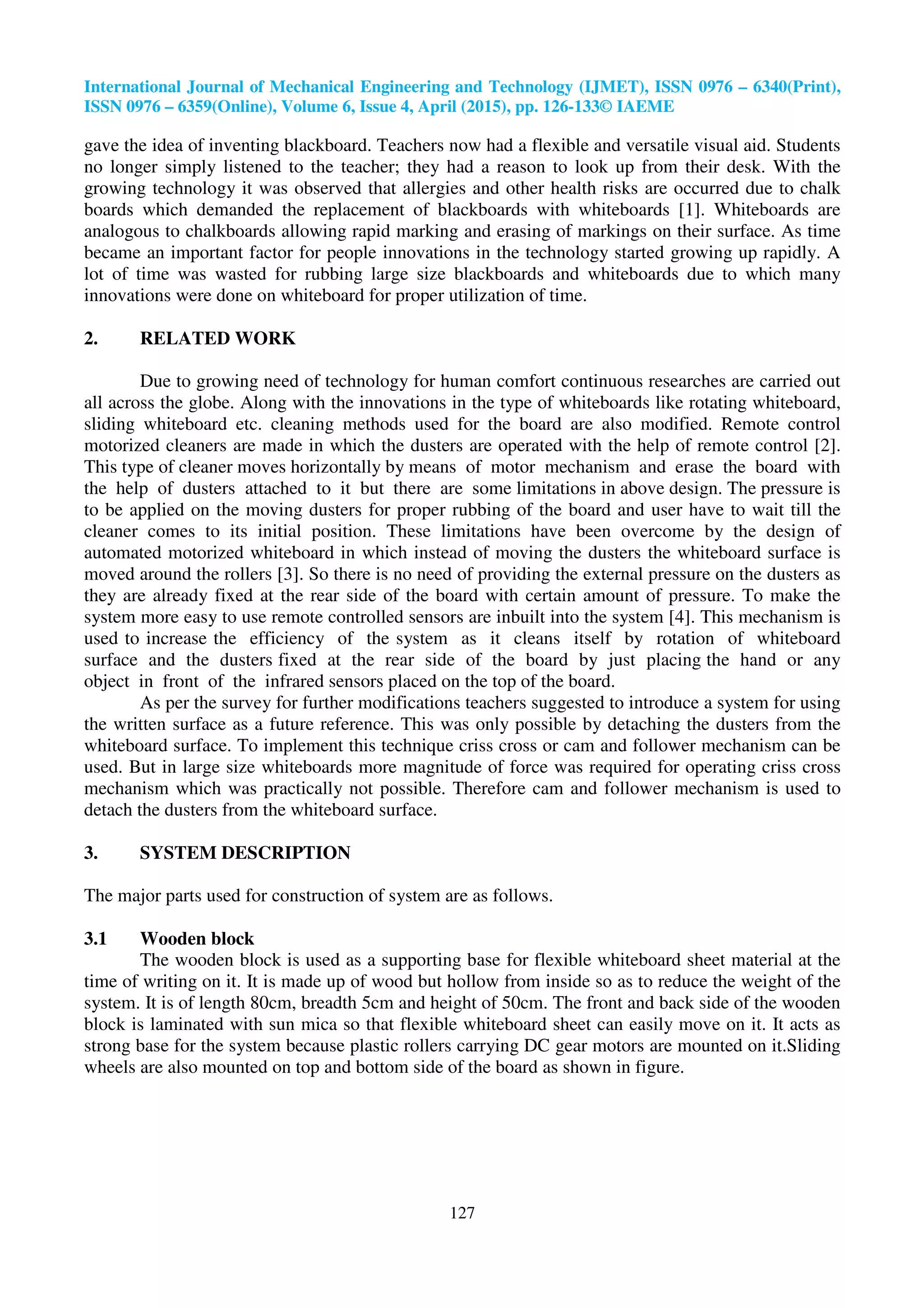 Duster detaching mechanism for automated motorized whiteboard | PDF