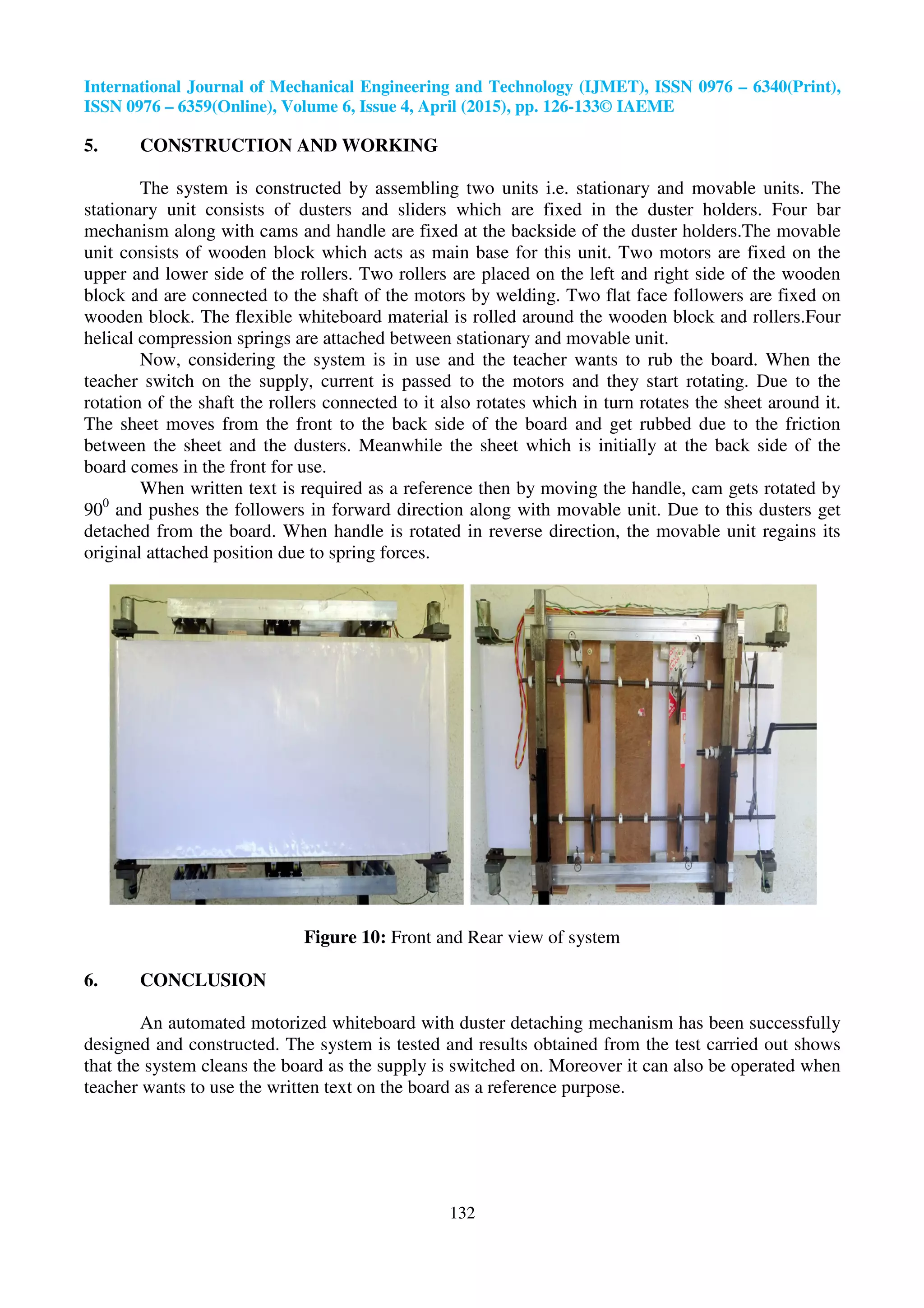 Duster detaching mechanism for automated motorized whiteboard | PDF