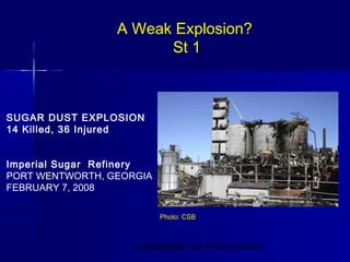 Dust Explosion Classifications | PPT