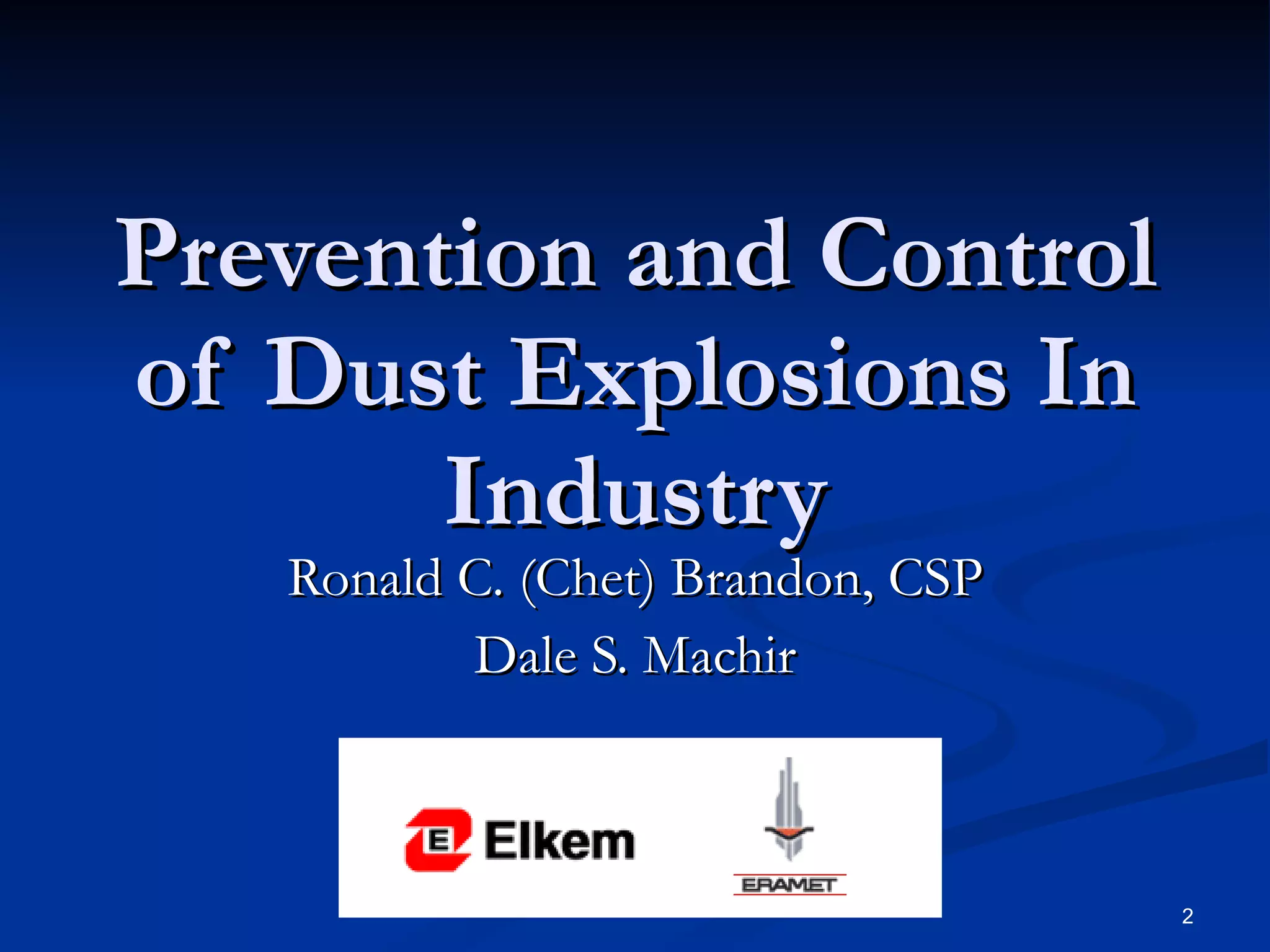 Dust Explosion Prevention | PPT
