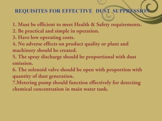 Dust identification & suppression systems | PPT