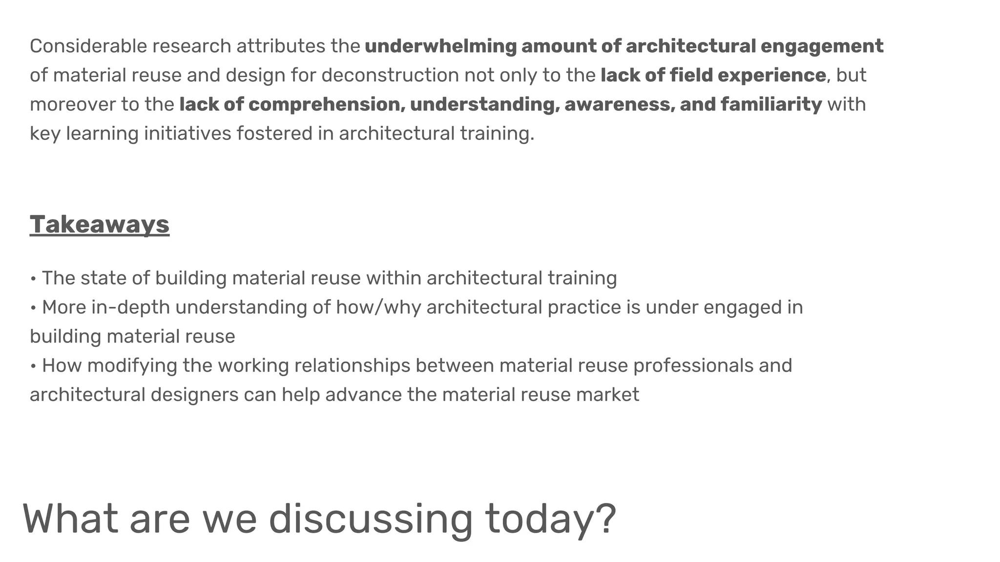 Embedding Material Reuse in the Lexicon of Architectural Practice: An ...