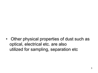 Dust in mines | PPT