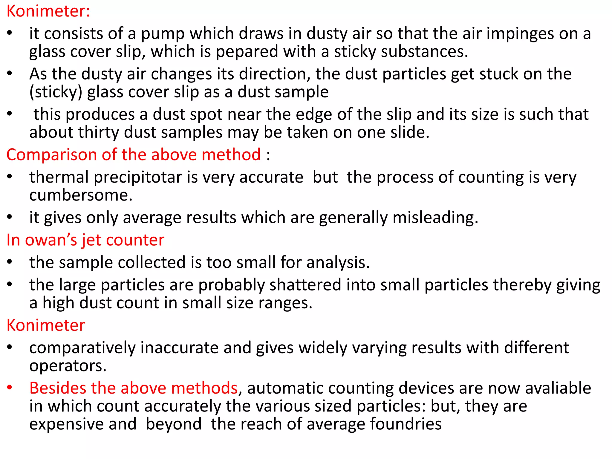 Dust measurement and sampling opk | PPTX