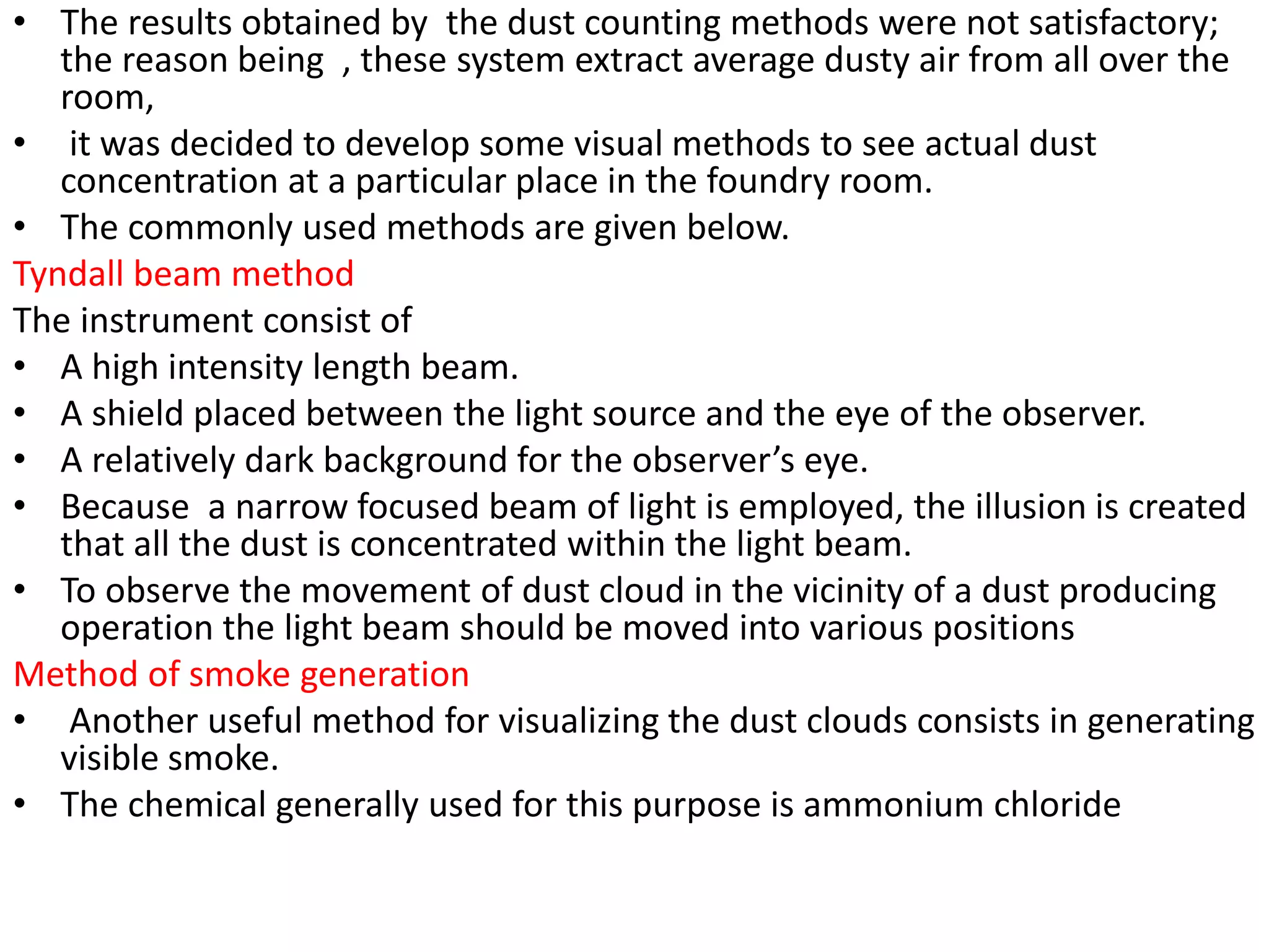 Dust measurement and sampling opk | PPTX