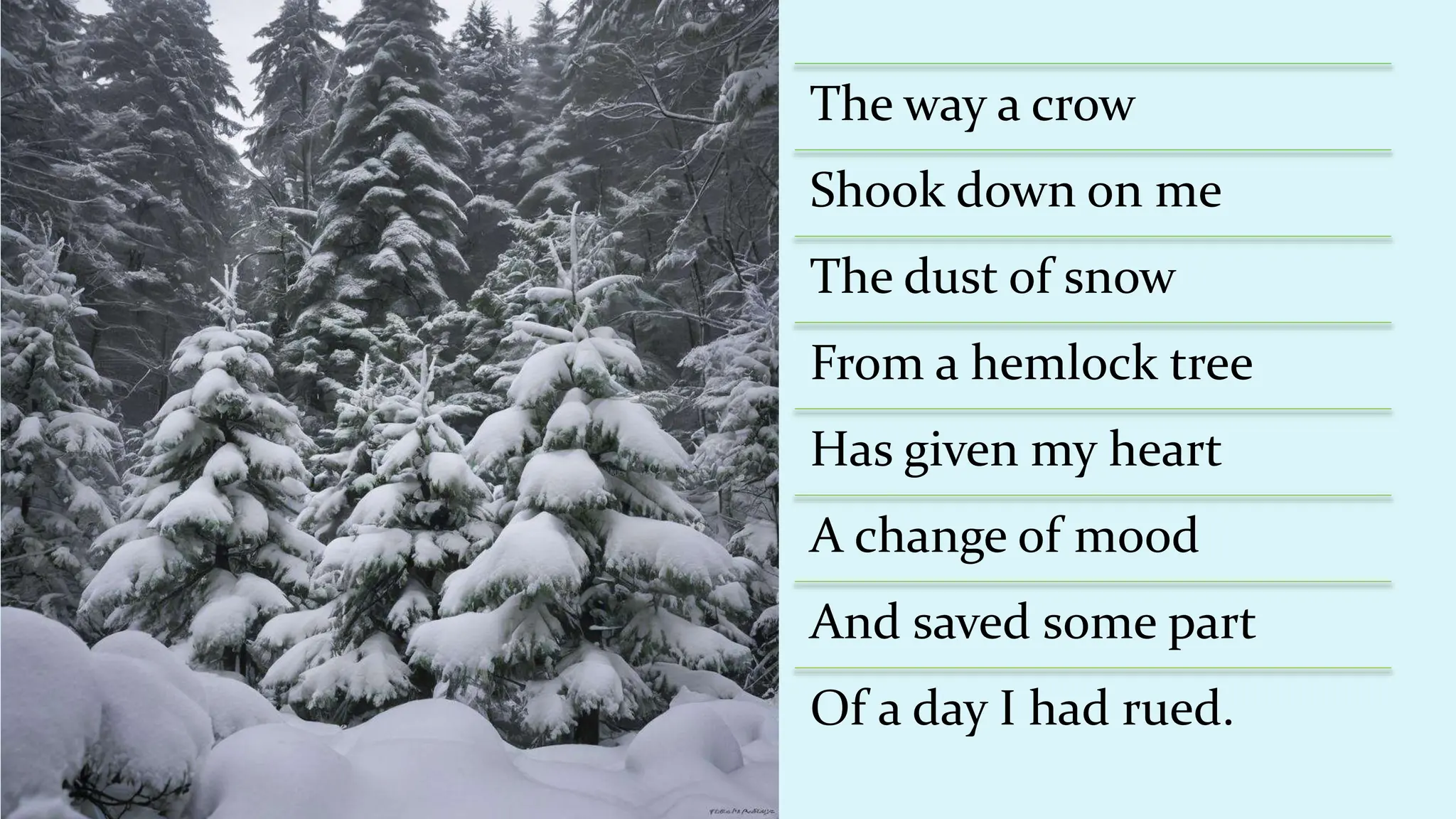 Dust Of Snow By Robert Frost Class-X English CBSE | PPTX