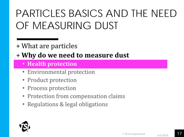Workplace and Environmental Dust Monitoring seminar BSRIA and TSI HSE ...