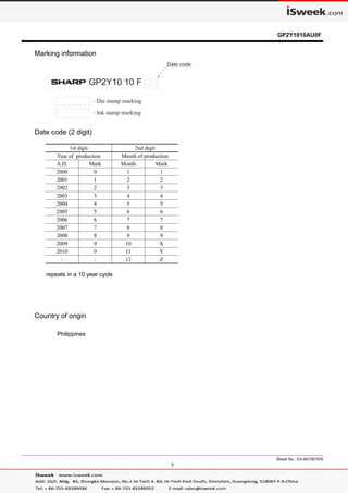 Dust sensor by optical sensing system gp2y1010au0f -isweek.com | Home ...
