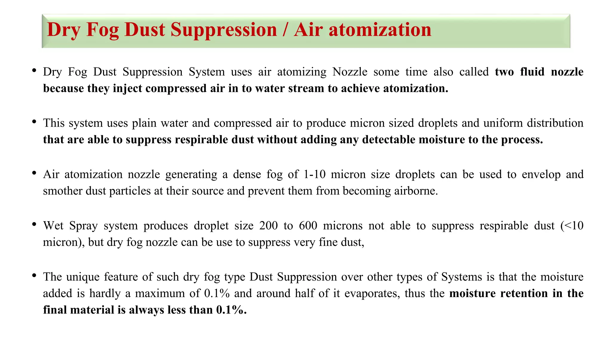 Dust suppresion system | PDF