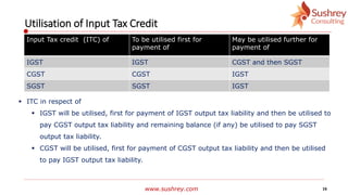 Short Term Course on GST- Input Tax Credit | PPT