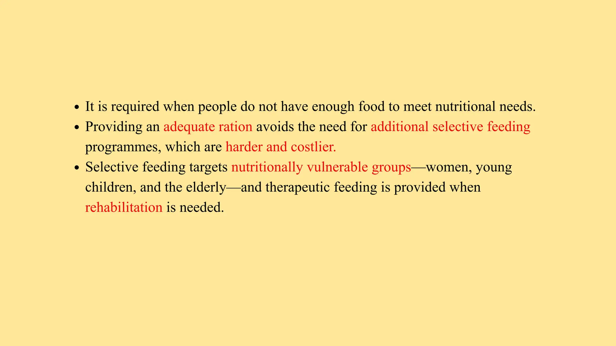 Food distribution strategy, Targetting food aid, identifying and ...