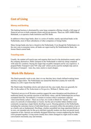 Dutch business culture guide - Learn about the Netherlands | PDF