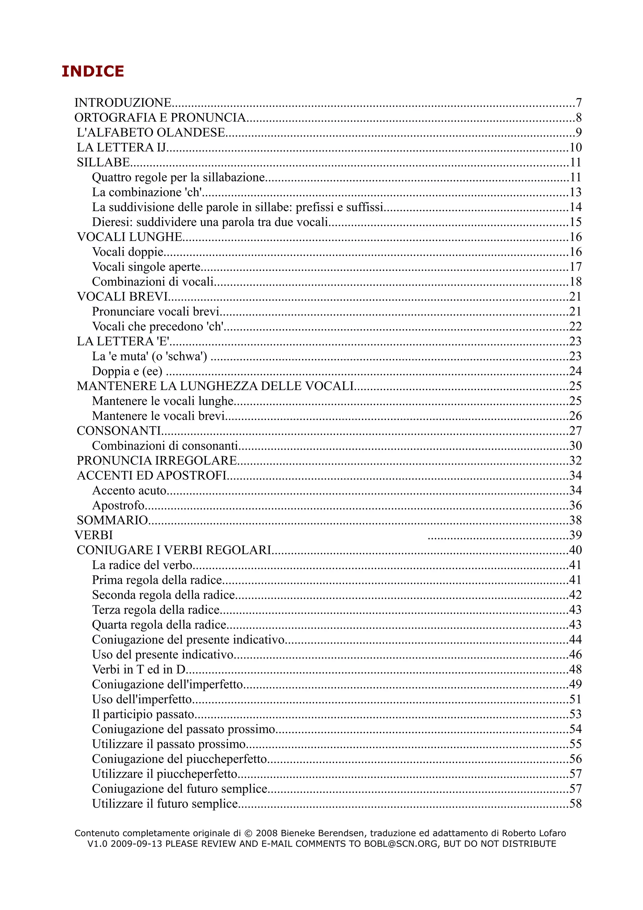 Dutch grammar Italian - Draft 2009 | PDF